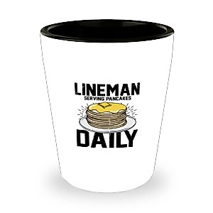 Shot Glass Party Funny Lineman Football Pancakes