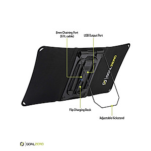 Goal Zero Yeti 200X Portable Power Station, 200-Watt-Hours Power Station with AC Inverter and Fast-Charging USB-C PD, Portable Solar Generator and Goal Zero Nomad 20, Foldable Monocrystalline 20 Watt