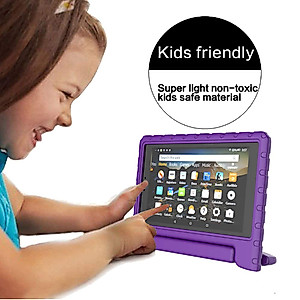 Foam Case for Fire HD 10 10.1 inch Tablet Case (5th/7th/9th Generation, 2015/2017/2019 Releases) Kid-Proof & Shockproof Sturdy Case Soft Durable Foam Cover with Portable and Foldable Handle