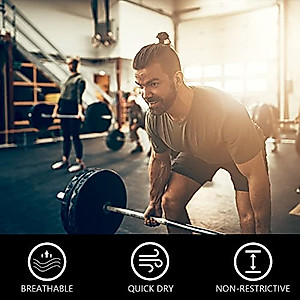 TVKSOM Workout Shirts for Men Quick Dry Moisture Wicking Athletic Active Gym Performance Short Sleeve Tee Tops