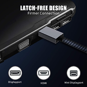 Mytrix 8K DisplayPort Cable, 6.6ft Ultra HD DisplayPort 1.4 Male to Male Nylon Braided Cable, 7680x4320 Resolution, 8K@60Hz, 4K@144Hz, 32.4Gbps, HDP, HDCP for PC, Laptop, HDTV, DP to DP Cable (2M)