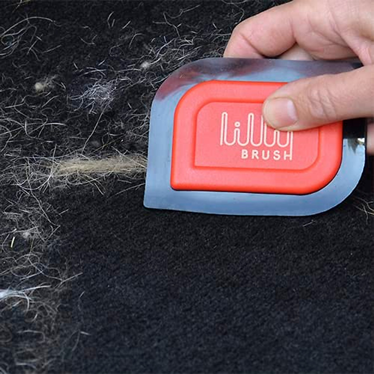 Lilly Brush Mini Pet Hair Detailer Pet Hair Remover for Car Carpet, Car Seat, Auto Interior Detailing, Cat and Dog Hair Remover for Furniture, Couch, Clothing, Reusable Fur Remover