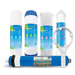 RO Water Filters Cartridge Replacement for 5-Stage with 75 GPD RO Membrane NSF certified Safe Drinking Water Filtration Reverse Osmosis Systems