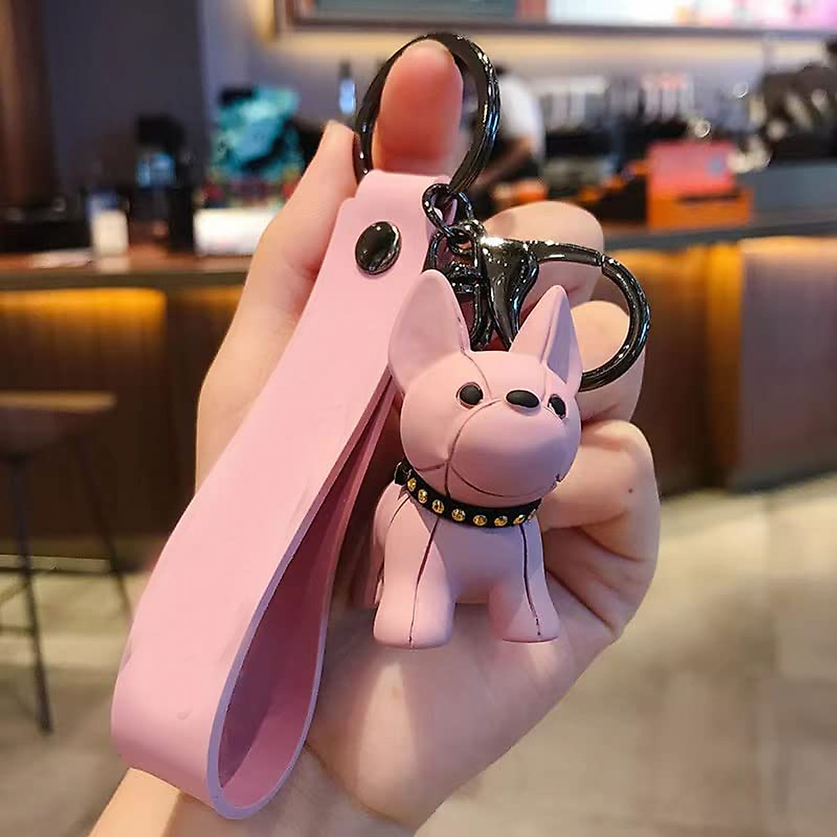 Cool Silicone Hiphop Bulldog Headphone Case Compatible with Airpods Pro Headphones Funny Cover with Bull Dog Keychain for Boys Girls Teenager Best Gift