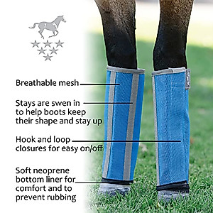 Professional's Choice Deluxe Fly Boots | Breathable Mesh | 4 Pack