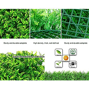 AI HUI Artificial Ivy Privacy Fence Screen 2PCS Square Greenery Walls Outdoor Privacy Screen Halloween Decorations Grass Backdrop Wall Panels for Indoor Garden Fence Greenery Walls