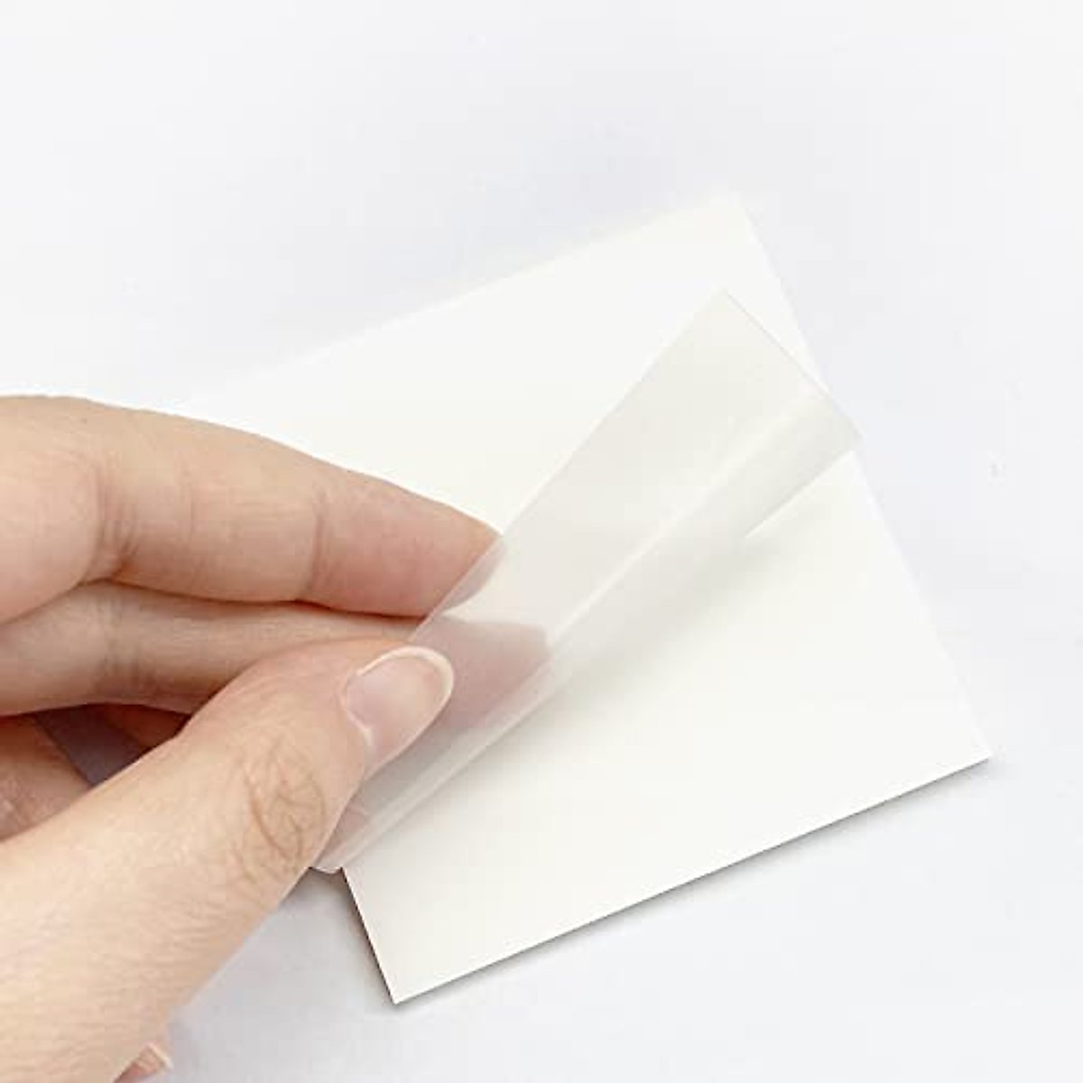 6Pack Transparent Sticky Notes, Clear Sticky Notes, 3’’ x 3’’ Translucent Sticky Notes, Waterproof See Through, 300 Sheets