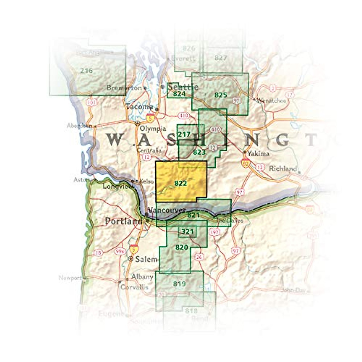 Mount St. Helens, Mount Adams Map [Gifford Pinchot National Forest] (National Geographic Trails Illustrated Map, 822)