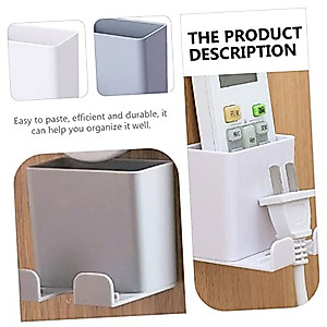 Levemolo 2pcs Holder for Plug Mount Dock Phone White Charging Bedroom Practical Power Hanging Kitchen Pocket Organizer Stands Socket Universal Professional Adhesive Control Cell Stand