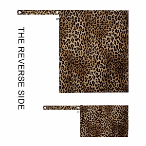 Leopard Print Animal Wet Dry Bags Leopard Waterproof Baby Cloth Diaper Bags with Two Zippered Pockets Beach Travel Bag for Swimsuit&Wet Cloth 2pcs