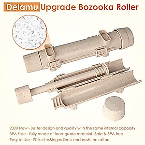 Delamu Sushi Making Kit, 20 in 1 Sushi Bazooka Roller Kit with Chef’s Knife, Bamboo Mats, Bazooka Roller, Rice Mold, Temaki Sushi Mats, Rice Paddle, Rice Spreader, Chopsticks, Sauce Dishes, Guide Book