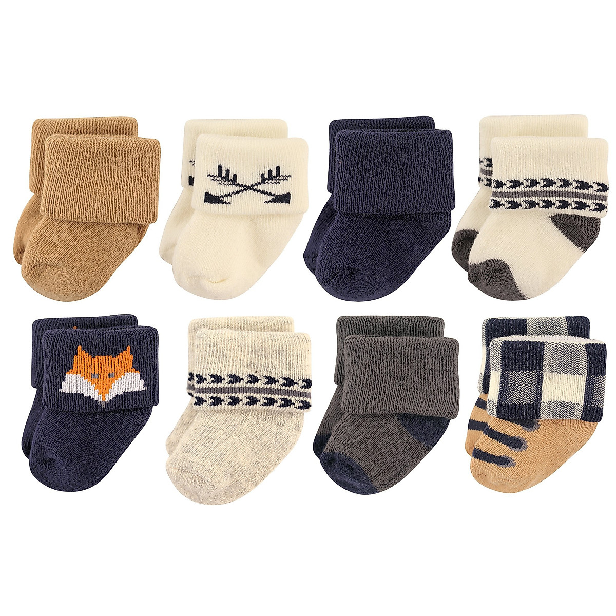 Hudson Baby baby boys Cotton Rich Newborn and Terry Casual Socks, Forest, 0-6 Months US
