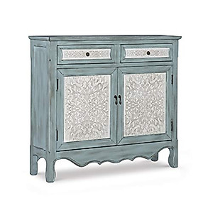 Powell Antique Console, Blue/White