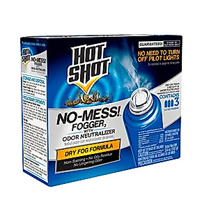 Hot Shot No Mess Fogger With Odor Neutralizer, Kills Roaches, Ants, Spiders & Fleas, Controls Heavy Infestations, 3 Count, 1.2 Ounce