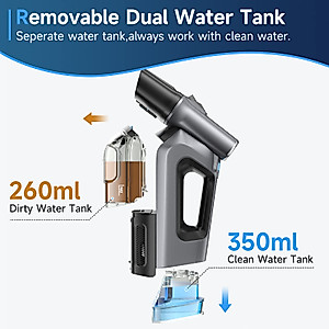 TAB Carpet Cleaner Machine, Cordless Spot Portable Carpet Cleaner,2023 Upgrade Lightweight Cordless Upholstery Stain Remover Deep Cleaner for Pets,Stairs,Car,With PowerBrush & Extend Hose, ErasePro H6