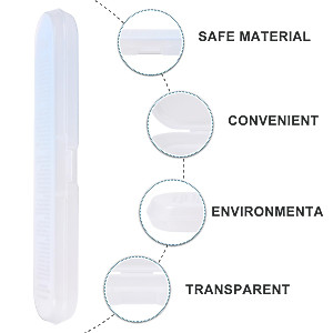 2Pcs Thermometer Case Plastic Digital Thermometer Storage Box Thermometer Containers for Adult 14.5x3x1.5cm (Transparent Color)