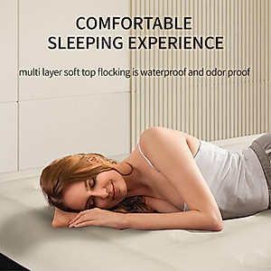 SENNOUL Air Mattress Queen with Built in Pump - Upgraded Blow Up Bed, 2 Mins Quick Self Inflatable with Double Air chamber, 16"/650lbs Max, All Night No Lost Air, for Camping,Home,Portable Travel