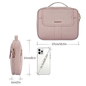 BAGSMART Electronic Organizer,Travel Cable Bag,Double Layer Tech Bag,Electronics Accessories Carry Bag for 9.7 inch iPad, Kindle, Power Adapter