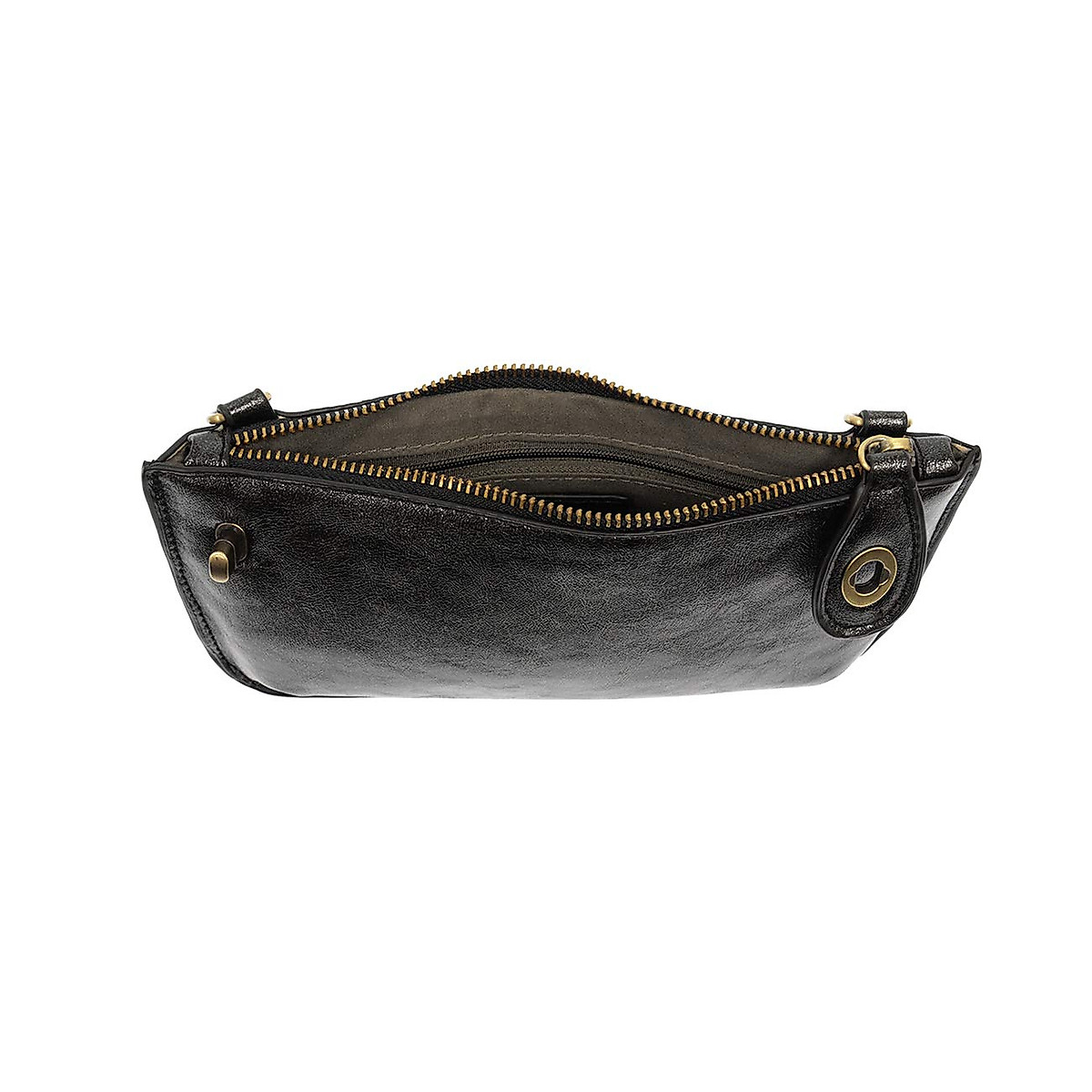 Joy Susan Ladies Crossbody Wristlet Clutch Lustre Lux - Black
