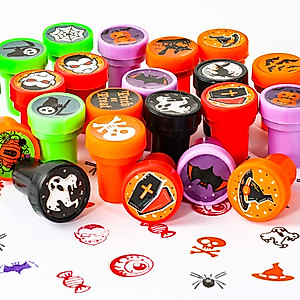 Max Fun 192pcs Halloween Party Favors Toys Halloween Stamps Halloween Stickers for Kids Halloween Party Supplies, Goodies Bags, Classroom Game Reward Prizes(Halloween)