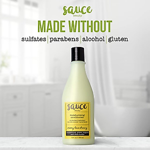SAUCE BEAUTY Conditioner, Moisturizing Creamy House Dressing Hair Conditioner (10 Fl Oz) Curly Hair Frizz Control & Detangler with Shea Butter, Buttermilk & Greek Yogurt, Fine to Medium Hair