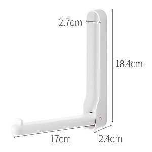 Folding Clothes Hanger Wall Mount, Wall Mounted Clothes Drying Rack, Folding Punch Balcony Laundry Drying Rack Retractable Cloth Drying Rack Space Saving Punch Balcony Laundry Rack(White)