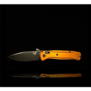 Sunset Orange, Smooth, Billet Aluminum, Full Size Bugout, Gift for dad, Everyday Carry Knife Scales