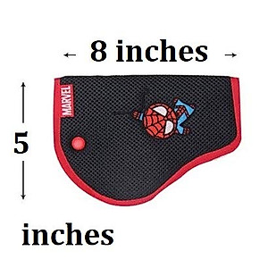 Marble Hero Kids Car Seat Safety Belt Cover, 1P, Spider Man Black#