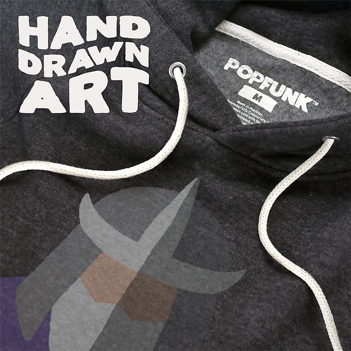 Popfunk Teenage Mutant Ninja Turtles Shredder Face Official Premium Ultrasoft Tri-Blend Hoodie (X-Large) Charcoal