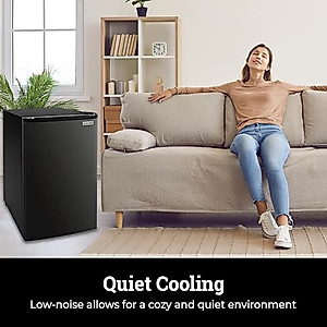 Igloo 3.2 Cu.Ft. Single Door Compact Refrigerator with Freezer - Slide Out Glass Shelf, Perfect for Homes, Offices, Dorms - Black