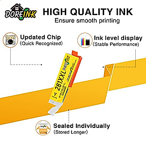 DOREINK Compatible 281 Ink Cartridge Replacement for Canon 281 CLI-281XXL 281XXL 281XL for PIXMA TR8520 TR8620 TS6320 TS9120 TS8320 TS6320 TS6220 TR7520 TS6120 Printer (Cyan, Magenta, Yellow) 9 Pack