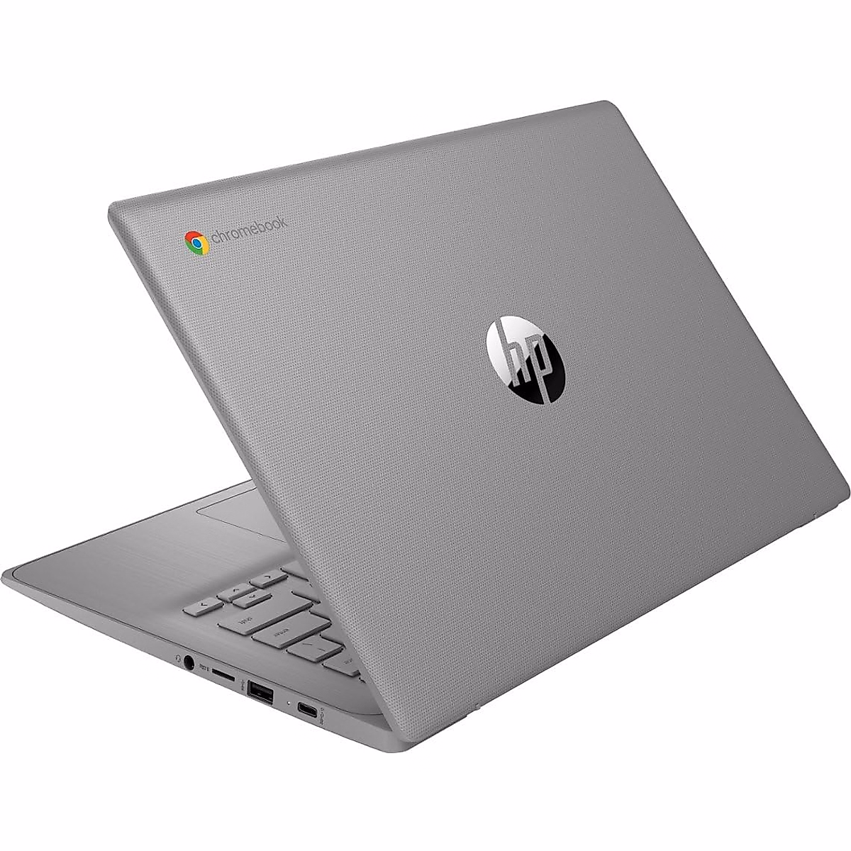 HP 2023 Chromebook Laptop, 14 Inch Display, Intel Celeron N4120 Processor, 4GB RAM, 64GB eMMC, Intel UHD Graphics 600, WiFi, Bluetooth, Chrome OS, Modern Gray (Renewed)