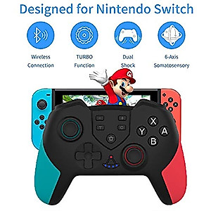 Thunder Tech Pro wireless controlle 2 Rechargeable version 2, high consoles and PC compatibility, blue blue black, with bows, light indicator, gyroscopic sensor, vibration