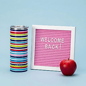 Swig Life 20oz Triple Insulated Stainless Steel Tumbler with Spill-Resistant Lid, Dishwasher Safe, Double Wall, and Vacuum Sealed Coffee Tumbler in Rad Racer Print (Multiple Patterns)