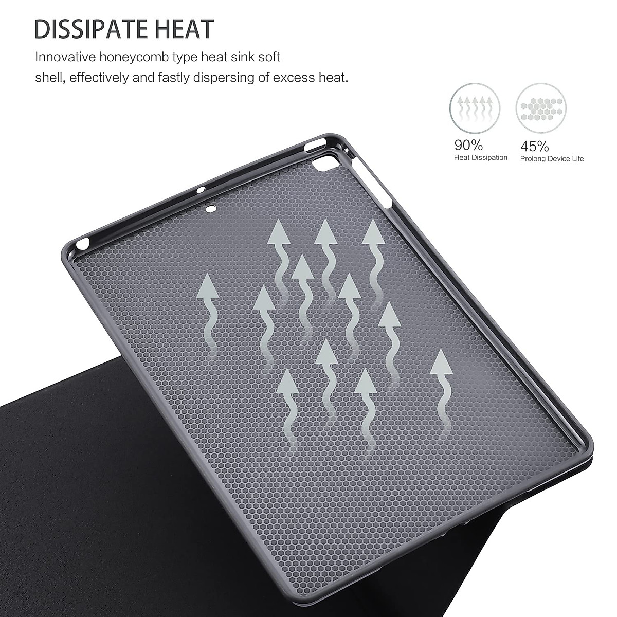 iPad Air 2 Case/iPad Air Case, iPad 9.7 Case for iPad 5th/6th Generation Case 2017/2018 Kids Men Women Soft Back Shockproof Cover Multi -Angle View Adjustable Stand Auto Wake/Sleep, Bookshelf Cat