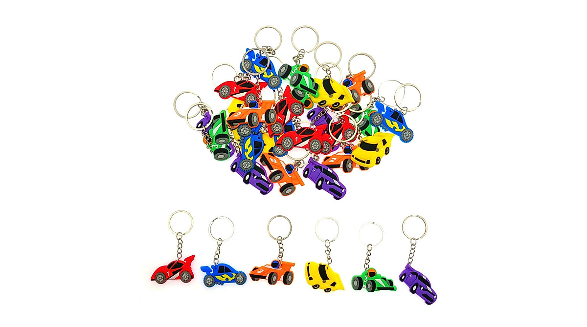 JZK 30-Pcs Kids Car Keyring Set - Perfect Party Favors