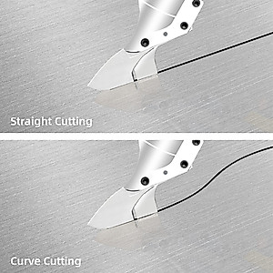 Metal Shears Compatible With Dewalt 20V Max Battery(No Battery) Cordless Metal Shears Swivel Head for Curve/Straight/Round Cutting Over Sheets of Iron, Steel,Carpet, Leather, Cardboard