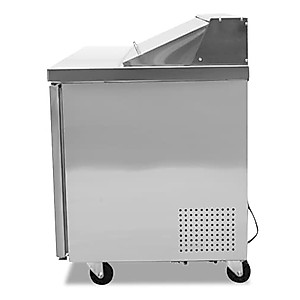 FSE 47-Inch Two-Door Refrigerated Commercial Salad/Sandwich Prep Table, 12 Cubic Feet, Stainless Steel, 115 v, (MRSL-2D)
