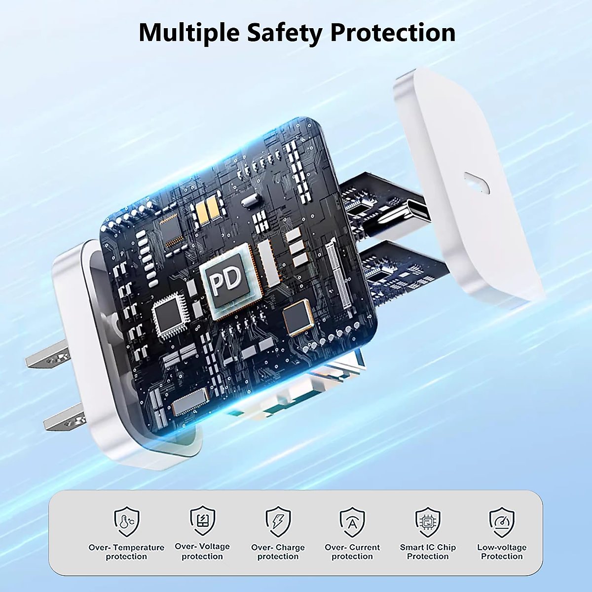 iPhone 15 14 13 USB C Fast Charge Block,USB C Wall Charger 20W PD Fast Charging Block Type C Brick Power Adapter Plug Box for iPhone 15 Pro Max/ 15 Pro /15 Plus/15 14 13 12 11 X/iPad