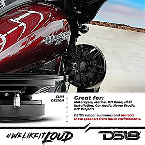 DS18 PRO-CF6.4SL 6.5" Slim Speaker 500 Watts RMS Max Power 4-Ohms Carbon Fiber Cone Water Resistant Mid-Bass Loudspeaker - Great Speaker for Motorcycles and Powersports - 1 Speaker