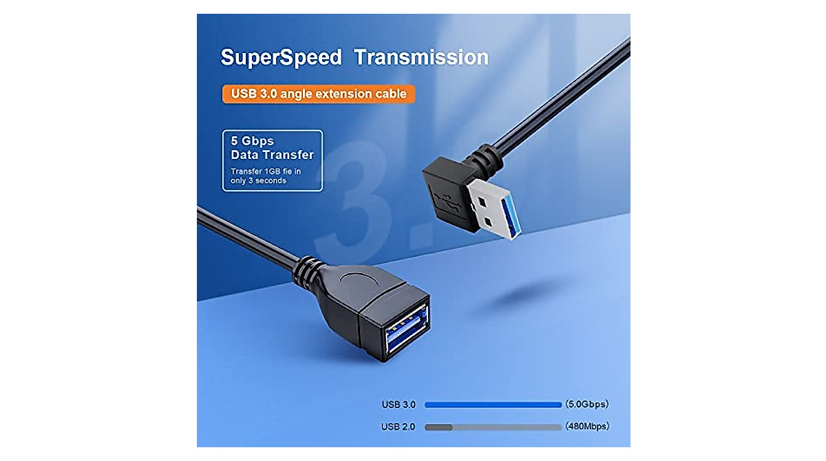 SuperSpeed USB 3.0 Extension Cables - High-Speed Data & Space-Saving