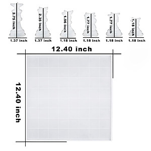 RESINWORLD 12 inches XL Large Checkers Chess Board Mold for Resin, Full Size 3D Silicone Chess Piece Mold for Epoxy Resin, Chess Resin Mold Set, Chess Board Game Mold