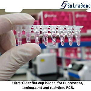 Extragene™ PCR Tube with 0.2ml Thin Wall, Strip of 8 Tubes, Snap Flat Caps DNase and RNase Free Pk x 120 Strips