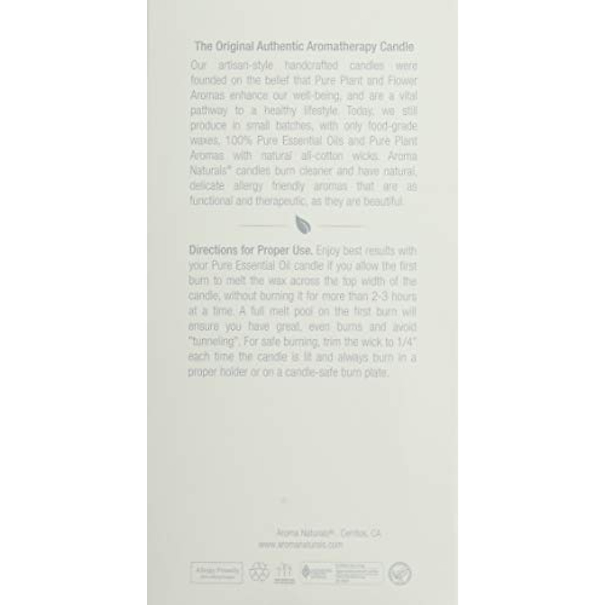 Aroma Naturals Holiday Essential Oil Vanilla & Peppermint Scented Pillar Candle, Cool Wish, 2.75 inch x 5 inch