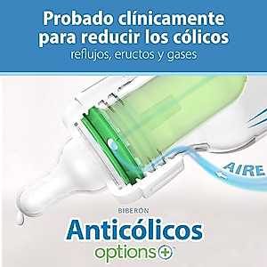 Dr. Brown's Options+ Anti-Colic Baby Bottle - 8oz - 4 Pack and Dr. Brown's Original Nipple, Level 2 (3m+), 6 Count