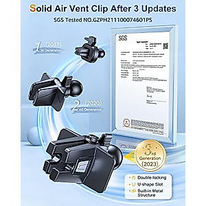 Humixx 【2022 Stable Nano Suction Cup】 Phone Mount for Car Universal Hands-Free Suction Cell Phone Holder for Car Dashboard Air Vent Car Phone Holder Mount for Samsung iPhone 13 14 Plus Pro Max