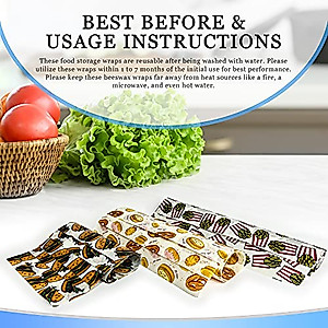 Reusable Beeswax Wrap - 10 Pack Eco-Friendly Beeswax Food Wraps | Zero Waste, Organic, Sustainable, Reusable Plastic & Silicone Free Beeswax Wraps for Food Storage | 5S, 3M & 2L