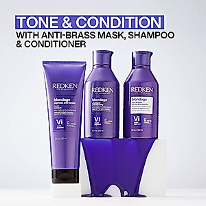 Redken Blondage Express Anti-Brass Mask For Blonde & Highlighted Hair - Ultra-Pigmented Purple Mask For Blonde Hair