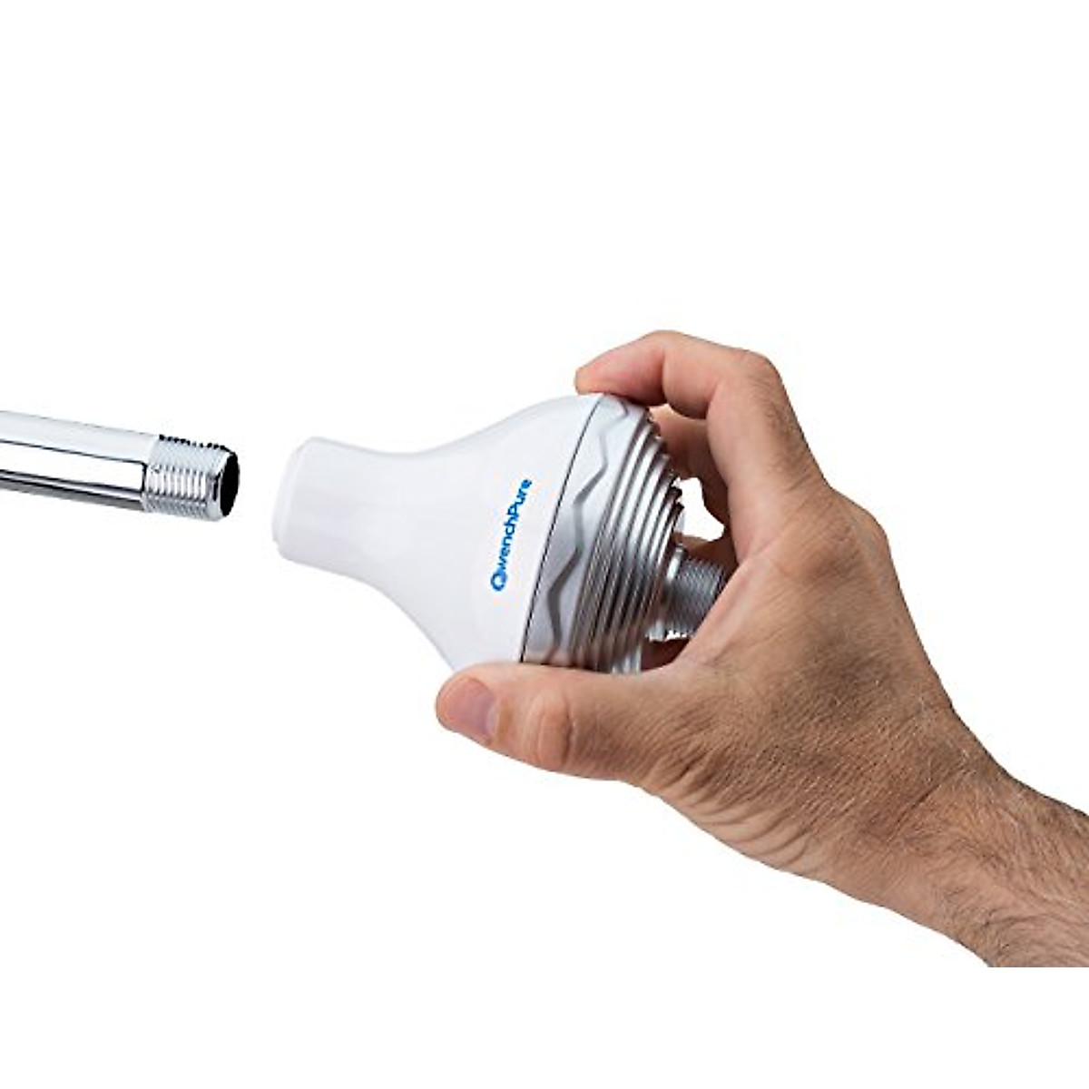 Shower Filter :: High Output :: with advanced Carbon Free Technology Uses 100% KDF-55 Material (8 oz.) to Safely Remove Chlorine & Other Contaminants Hot or Cold by QwenchPure