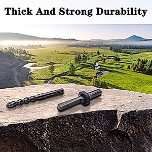 6PCS Rock Splitting Wedges and 1PCS Rotary Hammer Drill Bit, Wedge and Feather Shims, Stone Splitter Tools for Granites, Concretes, Boulders, Volcanic Rocks, Limestone Rocks